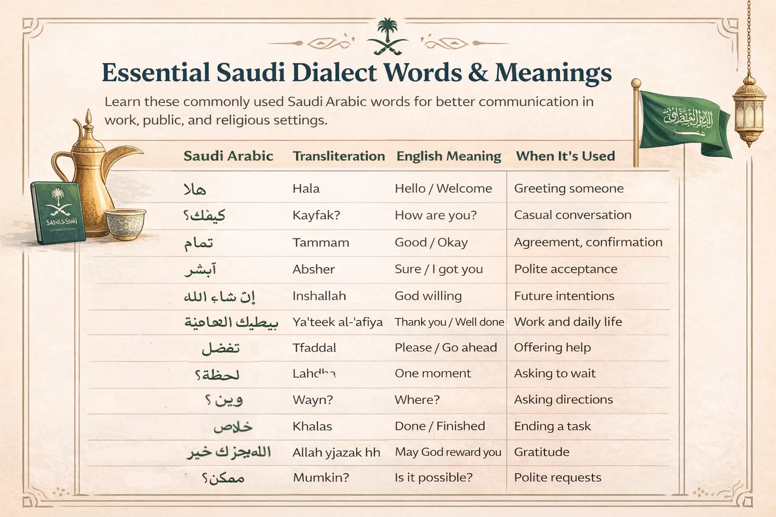 Learn Saudi Dialect: A Complete Beginner’s Guide
